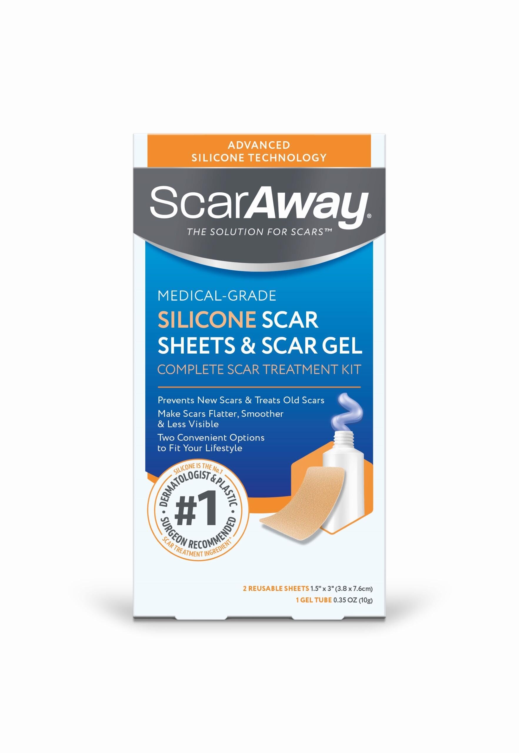 ScarAway Complete Scar Treatment Kit, Clinically Supported Scar ...