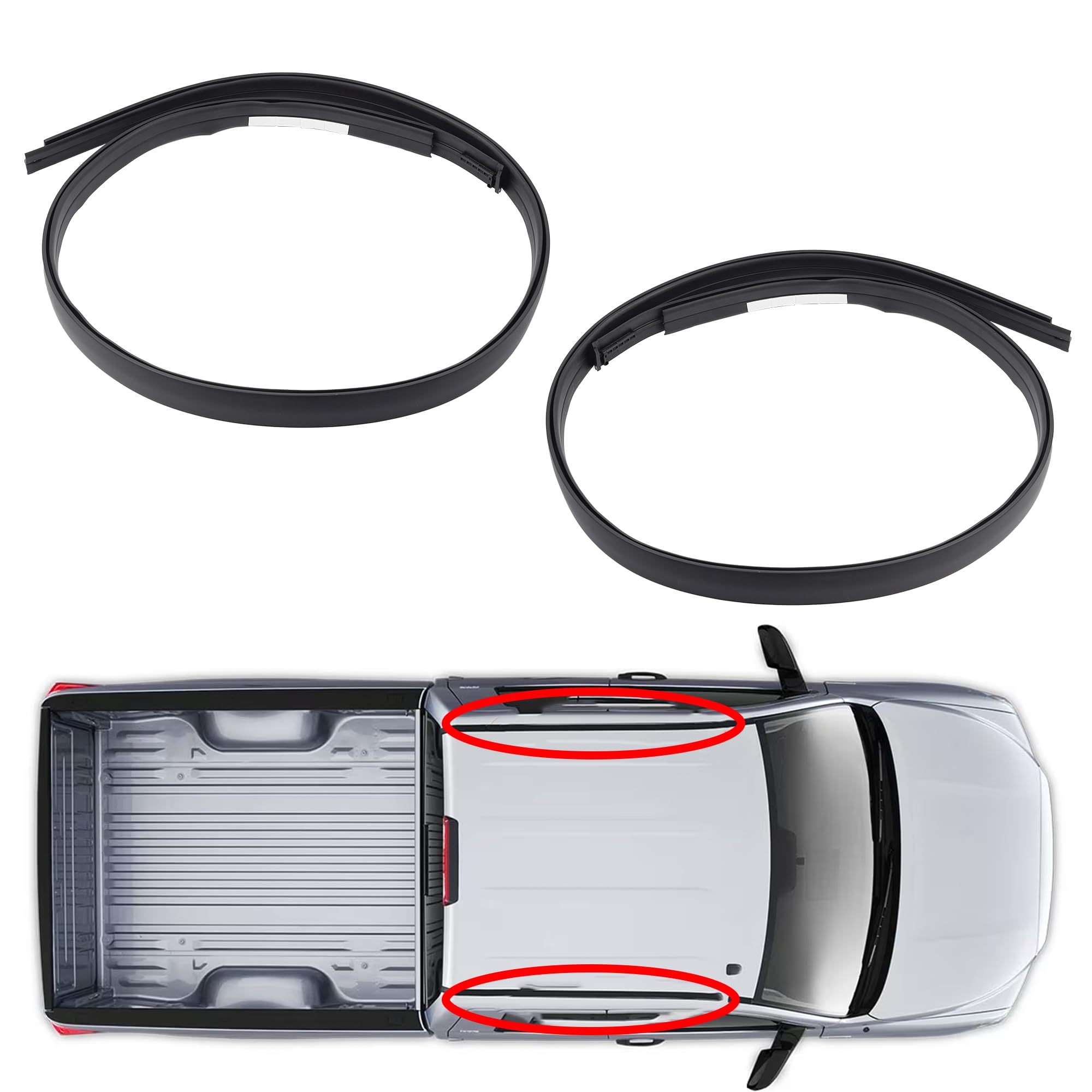 Dasbecan 75552-0c060 75551-0c060 Pair Roof Molding Drip Weatherstrip ...