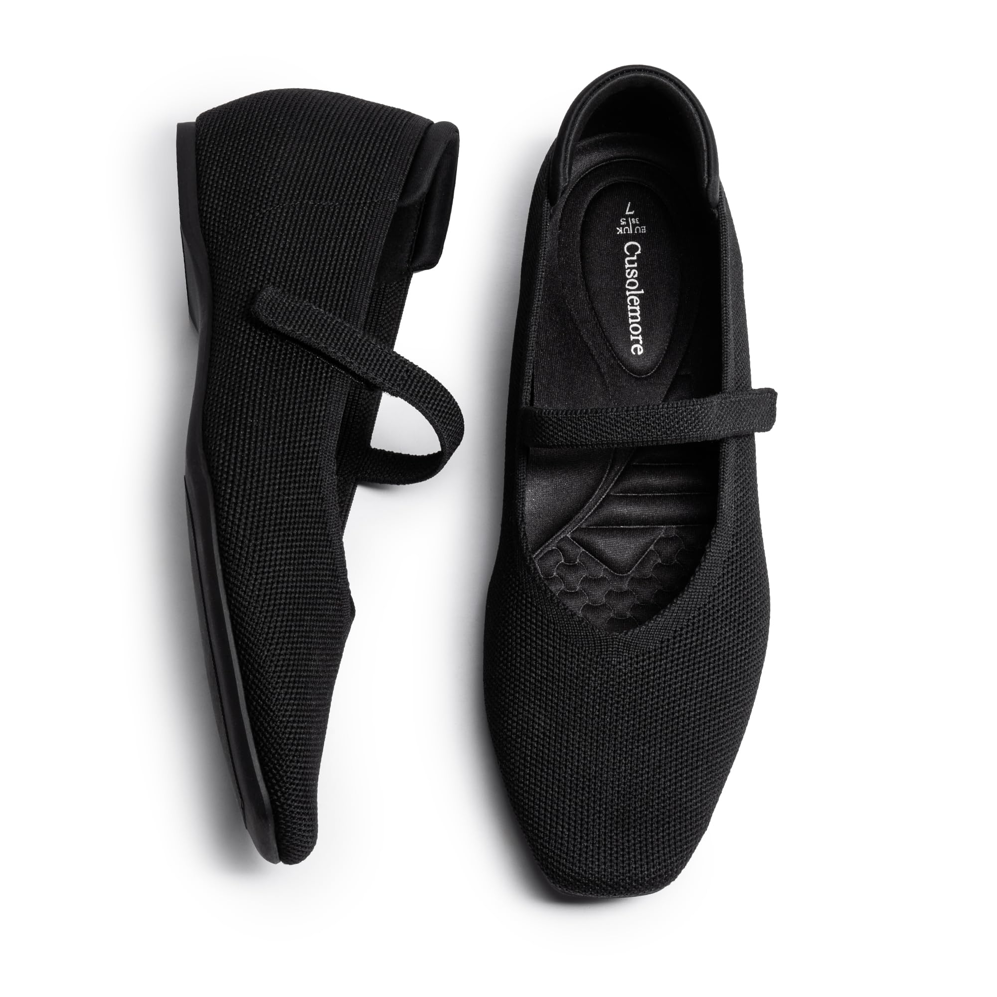 Cusolemore Mary Jane Flat Shoes for Women with Arch Support and ...