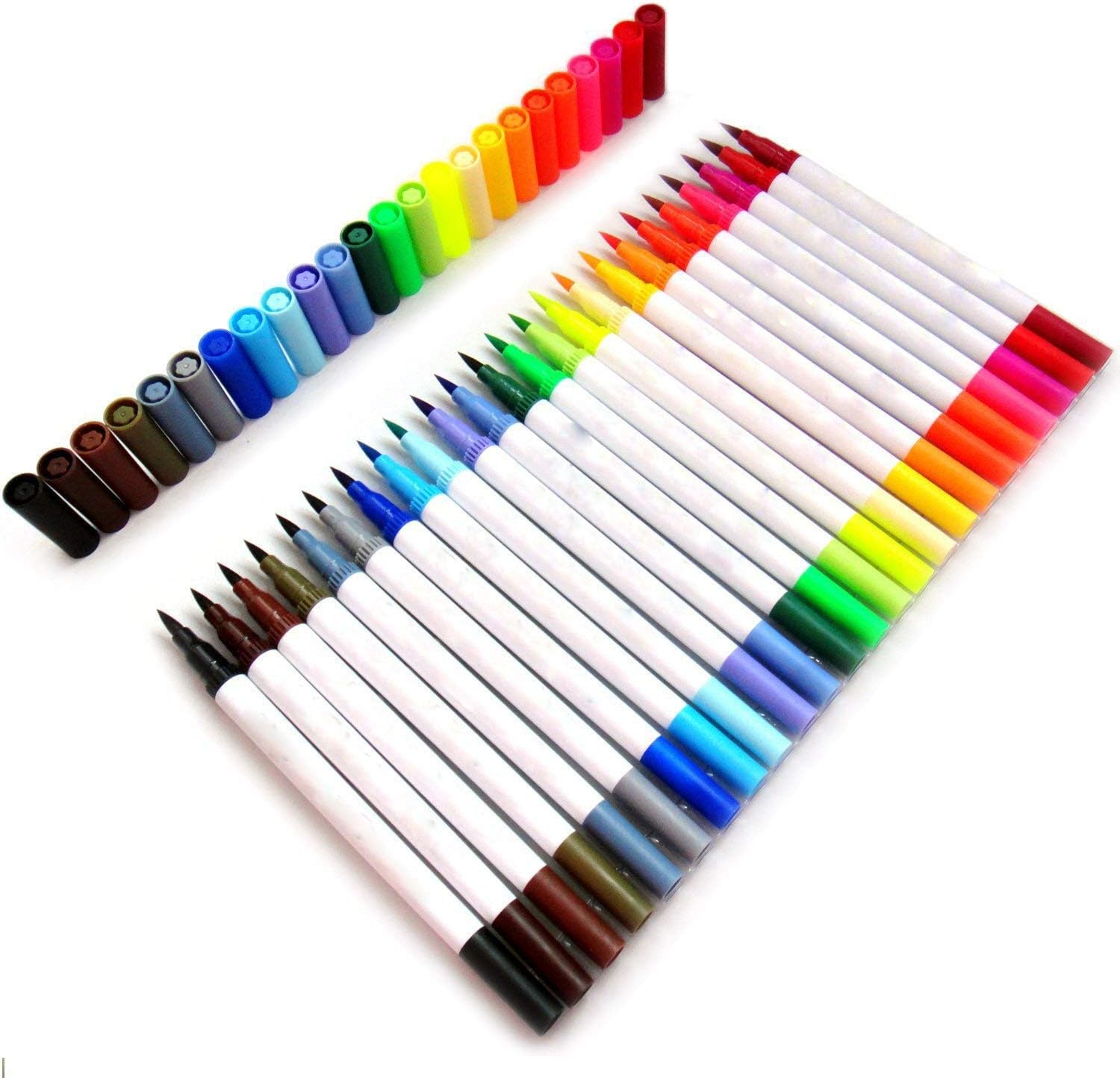24pcs Fineliner Colouring Pens Art Markers Coloured Fine Line Pens ...