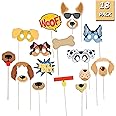 Amazon.com: Puppy Dog Party Costume Props, 18 Pack Dog Photo Booth ...