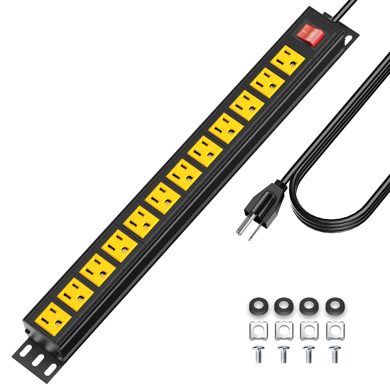 Mua Rack Mount Power Strips, Rack PDU Power Strip Surge Protector, 1U ...