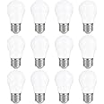 FLSNT A15 LED Edison Bulbs 60W Equivalent with White Glass, Dimmable E26 LED Bulbs for Pendant ...