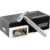 Amazon.com: WEISHI Butterfly Open Double Edge Safety Razor Chrome Short ...
