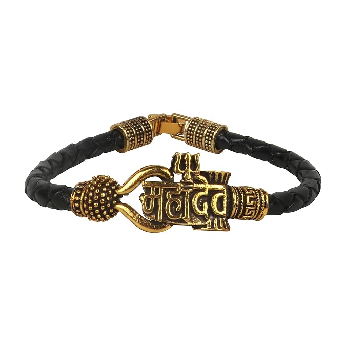 Buy Acquire Trend Zinc Casting Lord Shiva Bracelet Stylish Kada Genuine ...