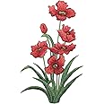 Amazon.com: Poppies - Red - Poppy Flower - Embroidered Iron on Patch