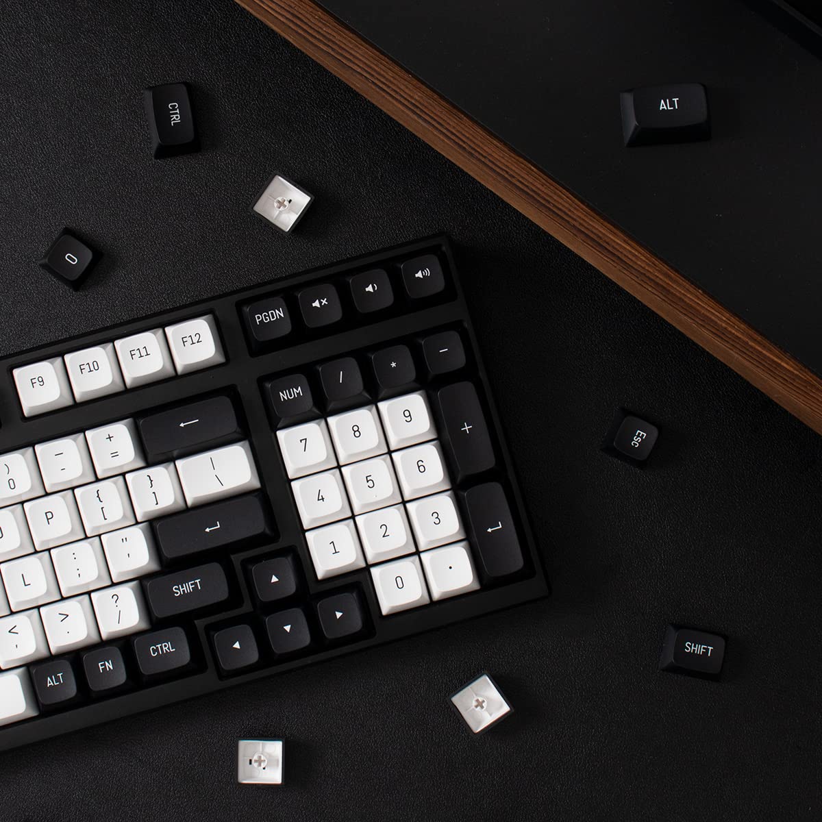 Mua Double Shot Keycaps 150 Keys MSA Profile ISO/ANSI Layout Black and ...