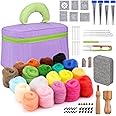 Amazon.com: Nitlak Needle Felting Kit 20 Colors Wool Roving Set, Needle ...