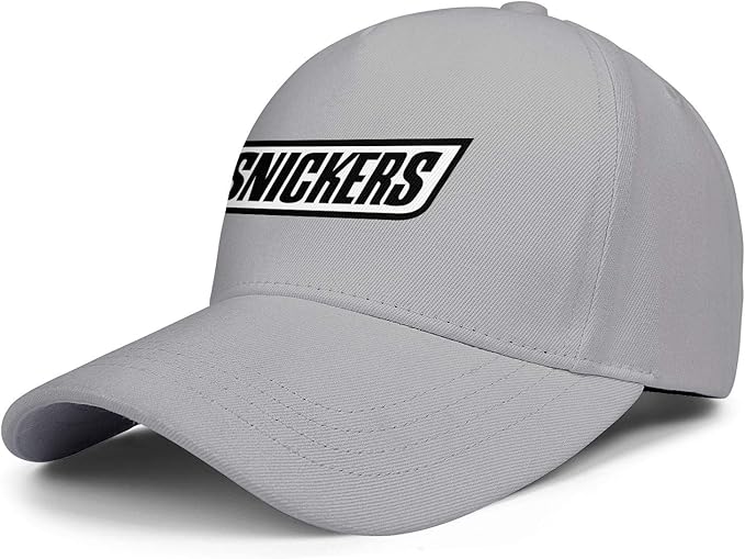 Amazon.com: Unisex Cotton Baseball Cap Snickers-BlackLogo- Adjustable ...