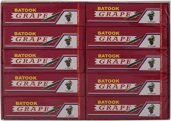 Batook Grape Flavoured Chewing Gum, 5 Sticks x 20, 250 gm: Buy Online ...
