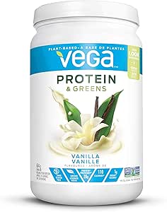 Vega Protein & Greens Vanilla (21 Servings, 1.35 lb 614g) - Plant Based ...