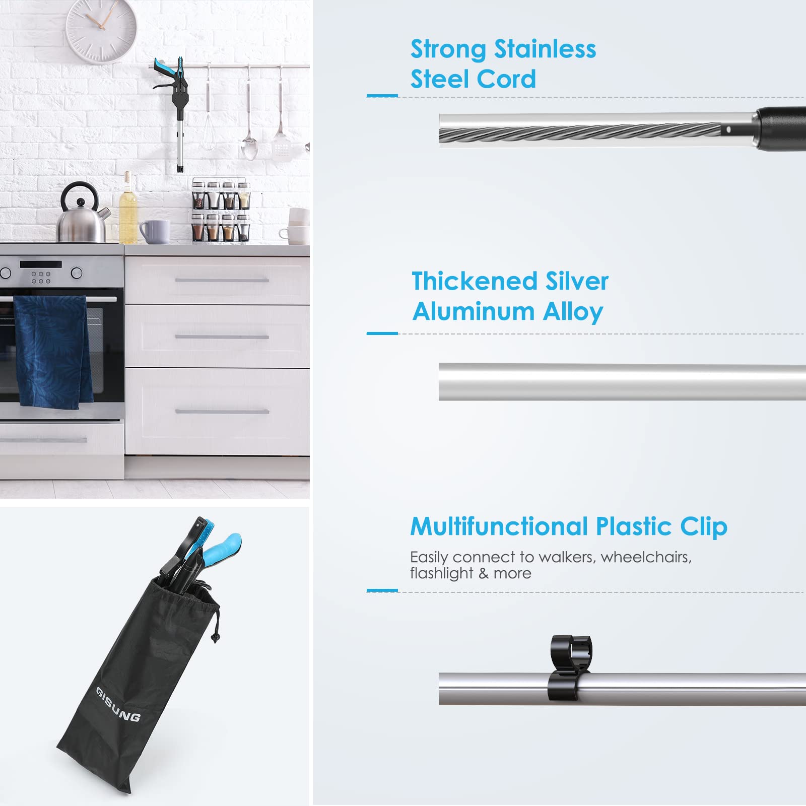 Mua GISUNG Grabber Reacher Tool Heavy Duty, 30" Foldable Grabbers for ...