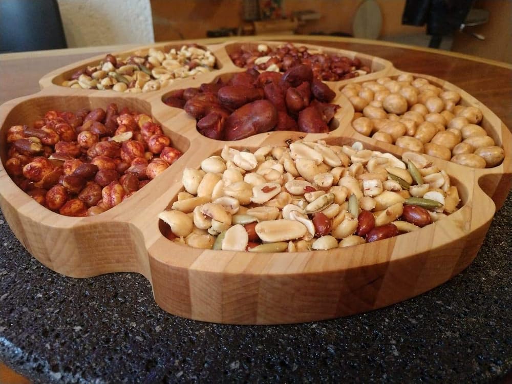 PLATO CHAROLA BOTANERA DIP BAR MADERA: Amazon.com.mx: Handmade