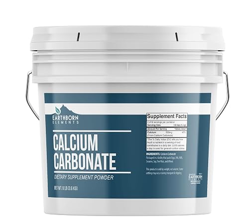 Earthborn Elements Calcium Carbonate Powder (1 Gallon), Natural Antacid ...