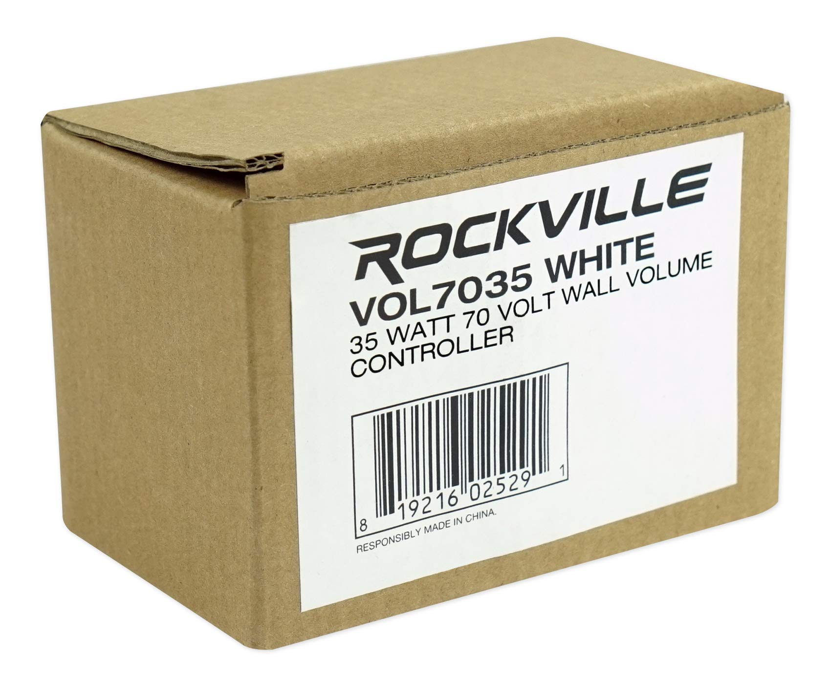 Rockville VOL7035 White 35w 70v Wall Volume Control Zone Controller Box ...