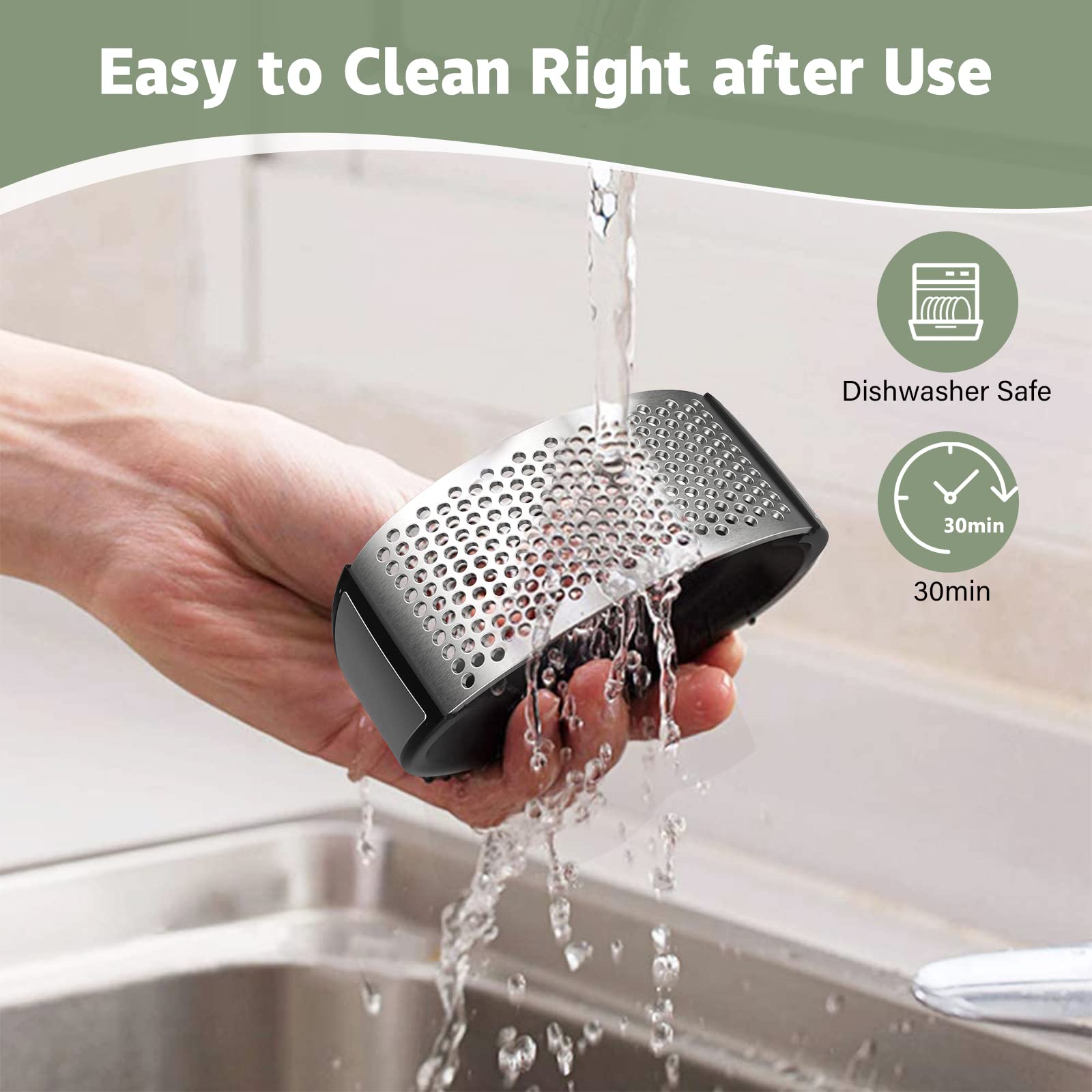 Vantic Garlic Press Rocker - Stainless Steel Garlic Mincer Garlic ...