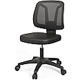 Amazon.com: iCoudy Armless Office Chair Ergonomic Swivel Small Computer ...