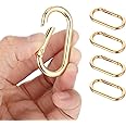 Amazon.com: Qianyu 4 Pcs Spring O Ring Clip Oval Shape Snap Clip Gold ...