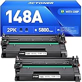 Amazon.com: 148A Toner Cartridge Black 2-Pack with Chip Compatible for ...