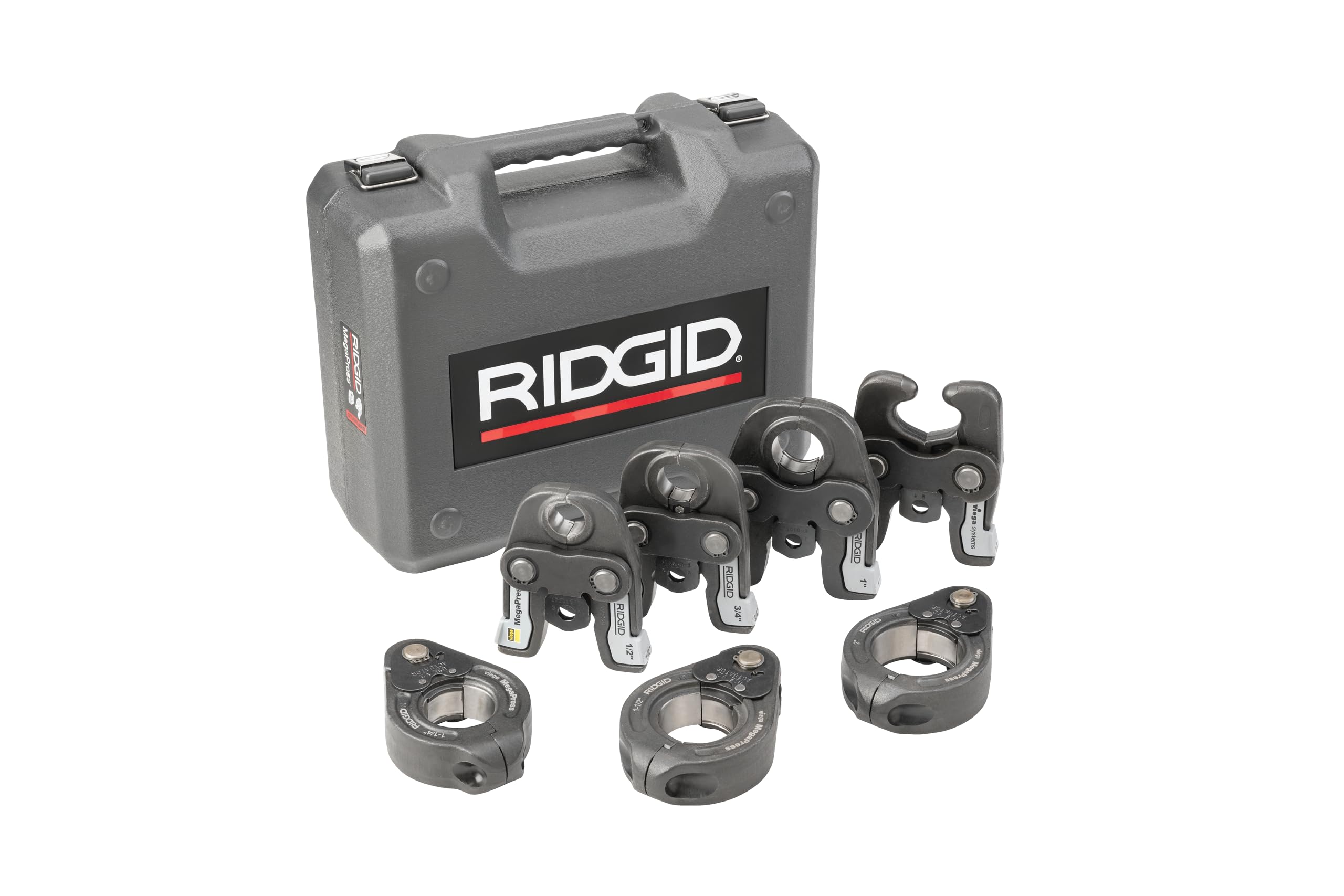 RIDGID 48553 MegaPress Jaws And Rings, 1/2 Inch to 2 Inch MegaPress Kit ...