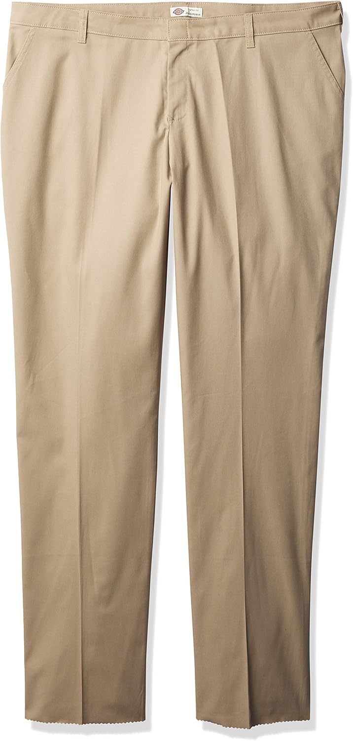 Amazon.com: Dickies Women's Plus-Size Wrinkle Resistant Flat Front ...