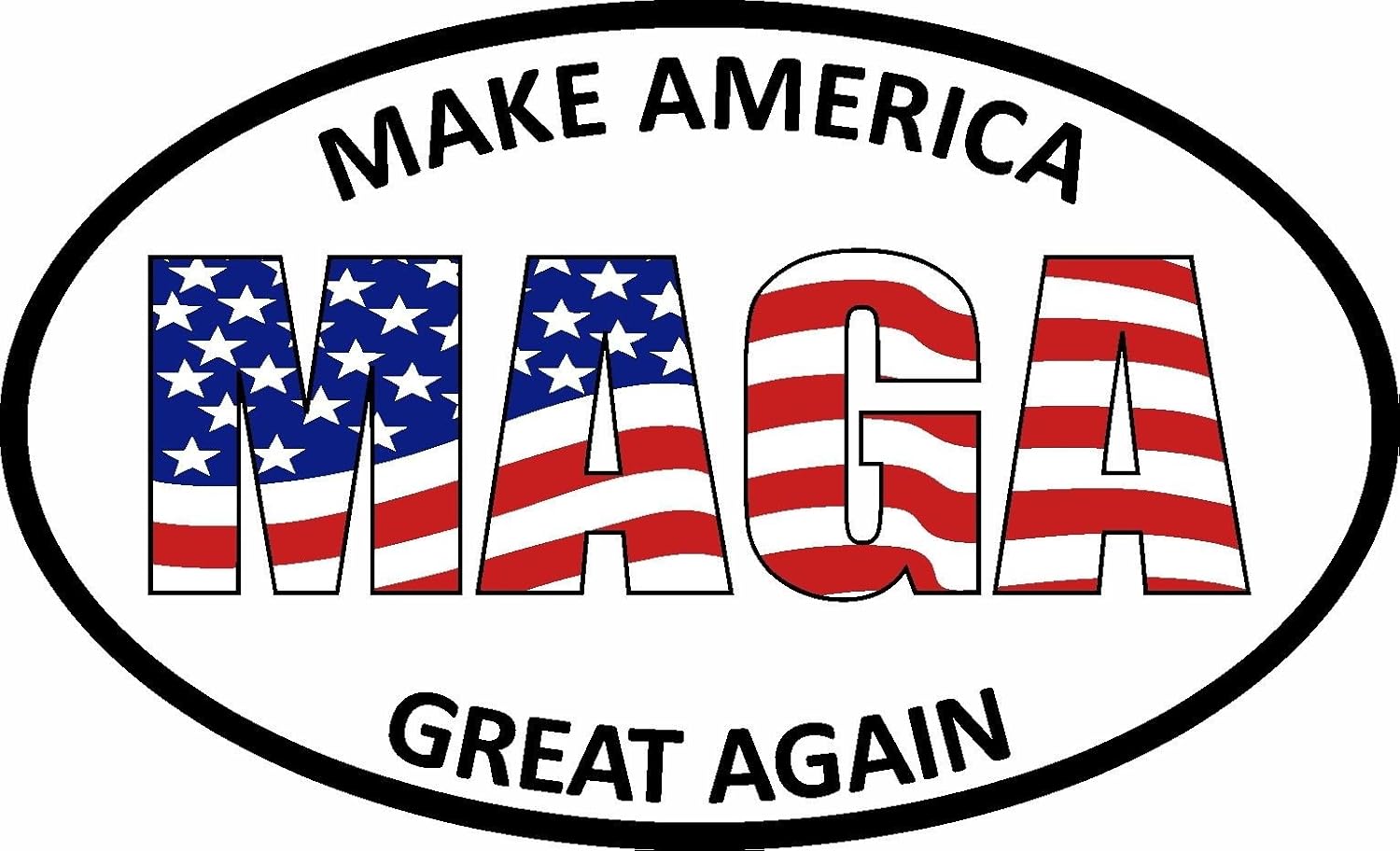 MAKE AMERICA GREAT AGAIN MAGA TRUMP FLAG DECAL WINDOW BUMPER STICKER ...