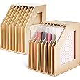 Amazon.com: ReliThick 2 Pcs Wood Scrapbook Paper Storage Organizer for ...