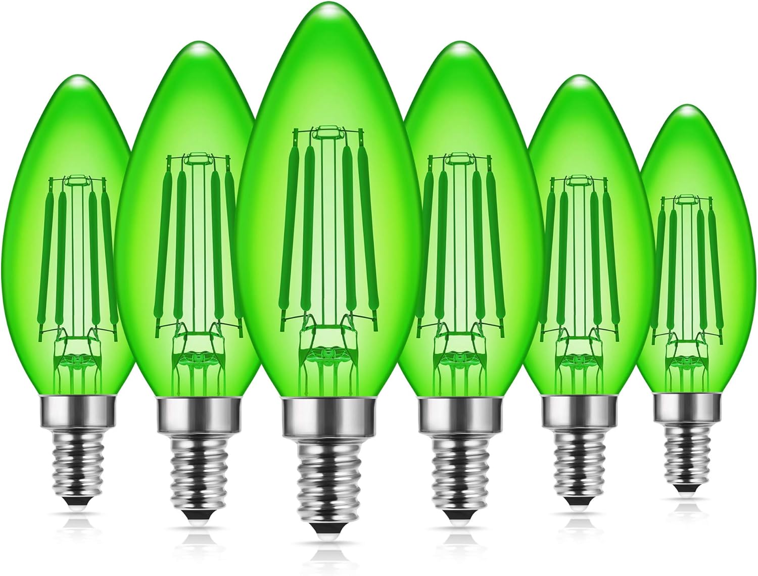 Green LED Light Bulb, DORESshop C35 E12 Candelabra Light Bulbs, Vintage ...