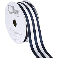 Amazon.com: Offray 1.5" Wide Grosgrain Ribbon, 25 Yards, Navy Blue and ...