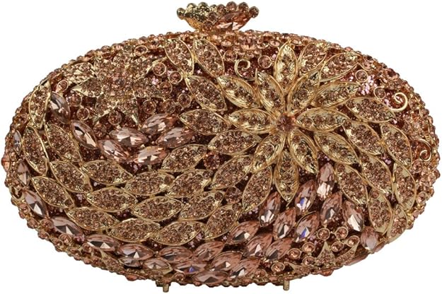 YILONGSHENG Diamond Metal Crystal Evening Handbags EB0700 Champagne ...