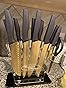 Amazon.com: Marco Almond MA21 Golden Knife Sets, Titanium Coated 14 Pieces Stainless Steel ...