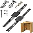 Cabinet Pocket Door Hardware 16 Inch 2PCS and Slides for Inset Doors ...
