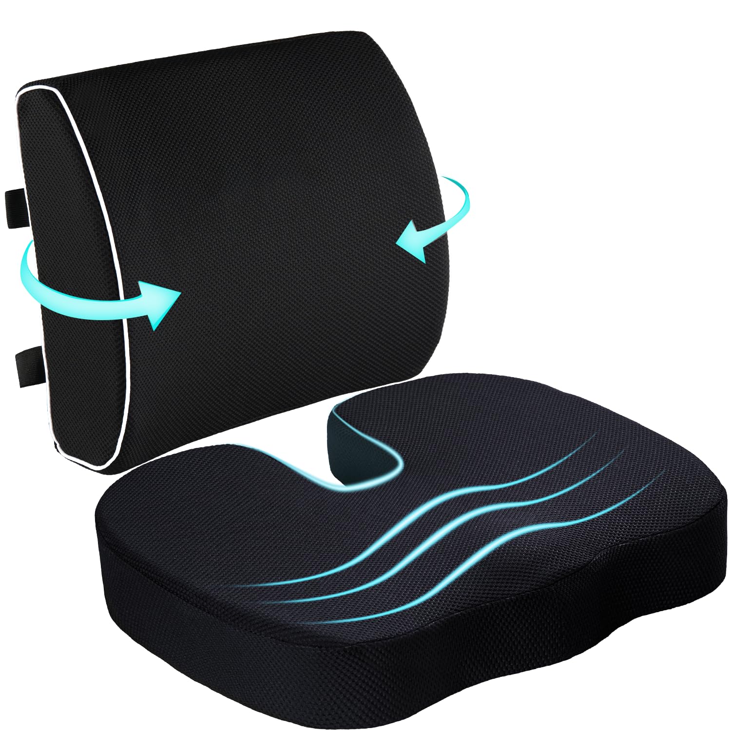 Mua Coccyx Seat Cushion and Lumbar Support Pillow for Office Chair ...