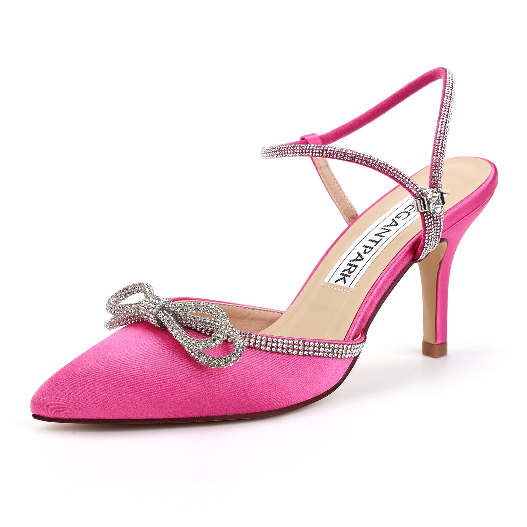 ELEGANTPARK HC2301 Hot Pink Heels for Women Pointed Toe Sexy Strappy ...