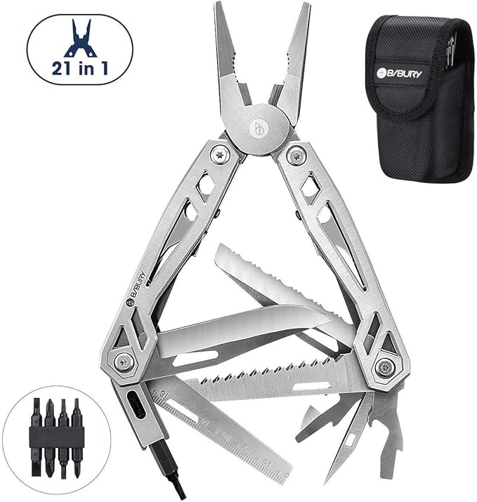 Multitool Pliers, 21-in-1 Multi-Purpose Pocket Knife Pliers Kit, 420 ...