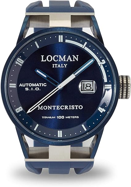 Locman Italy Montecristo Classic Men's Watch PVD Blue Ref 051 : Amazon ...