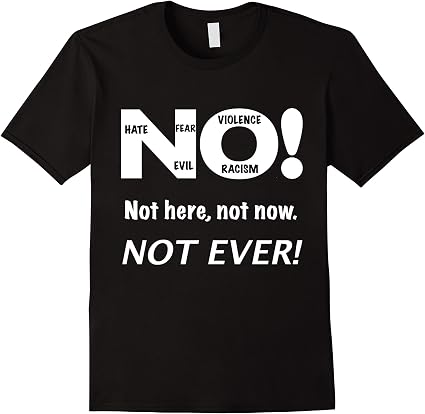 Amazon.com: Anti-Hate T-Shirt for Protests and Marches: Clothing