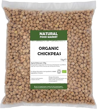 Organic Chickpeas 1kg by Natural Food Market: Amazon.co.uk: Grocery