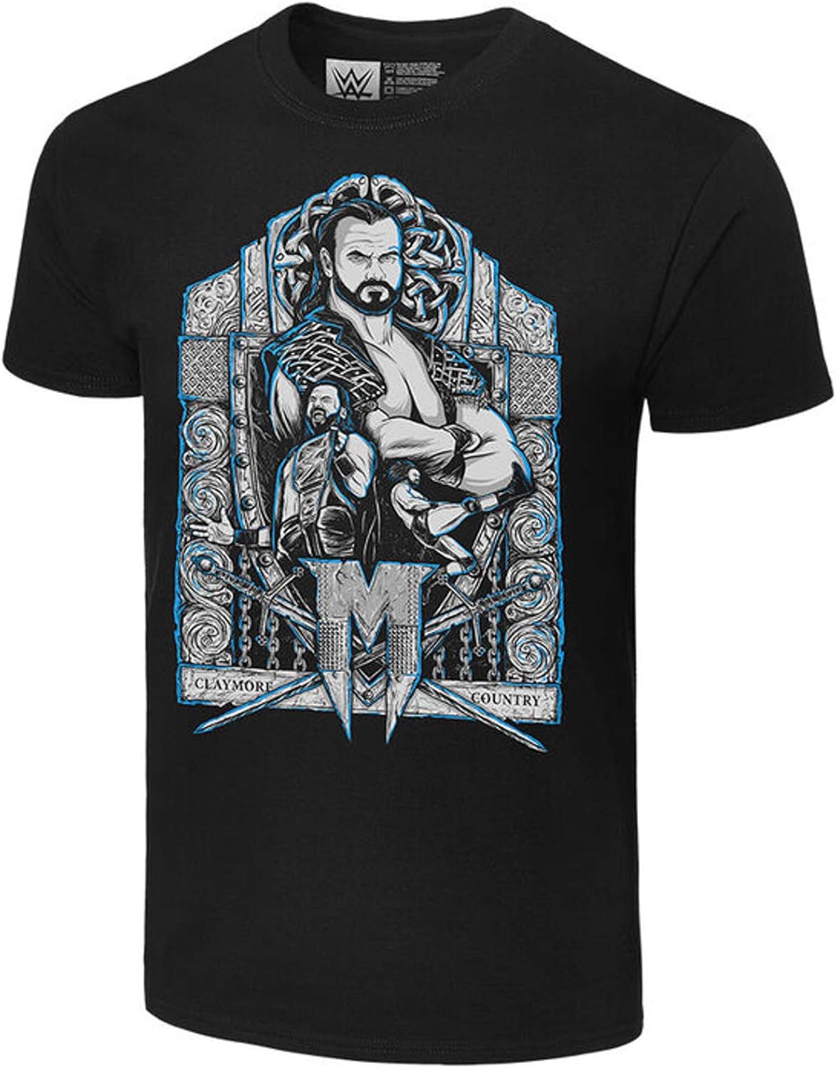 Drew McIntyre WWE Claymore Country Portrait Official Authentic T-Shirt ...