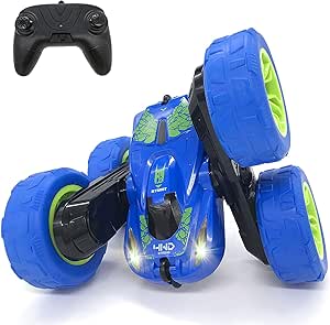 Amazon.com: Threeking RC Cars Stunt car Remote Control Car Double Sided 360° Flips Rotating 4WD ...