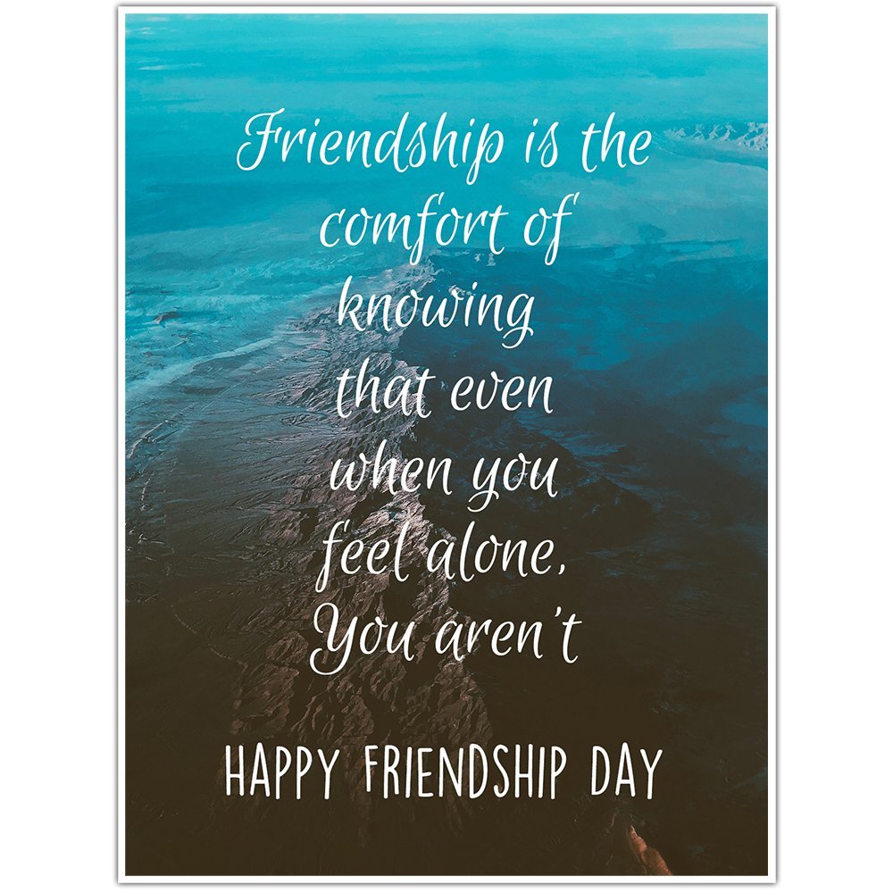 Friendship Is The Comfort Of Knowing That Even When You Feel Alone You ...