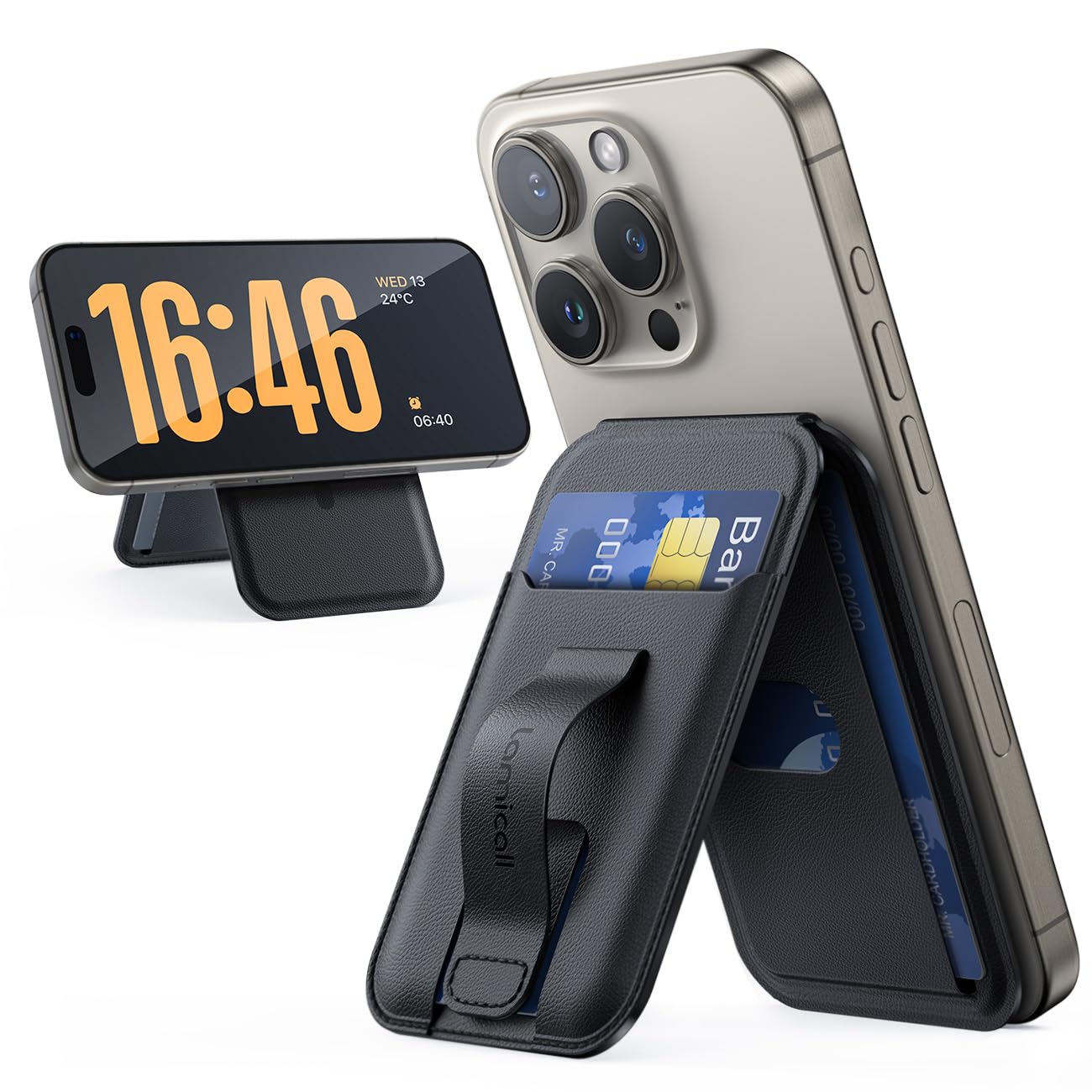 Lamicall for MagSafe Wallet, Magnetic Phone Stand - [2.4oz Light] Slim ...