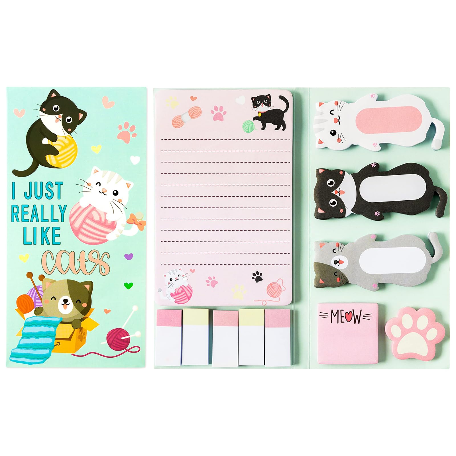 Mua Nayyana 550 Sheets Cat Sticky Notes Set, Cute Self Adhesive Cat Paw ...