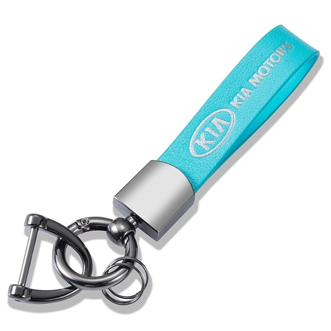 Sunnsport Multicolor Fit KIA Keychains Genuine Leather Car Logo Key ...
