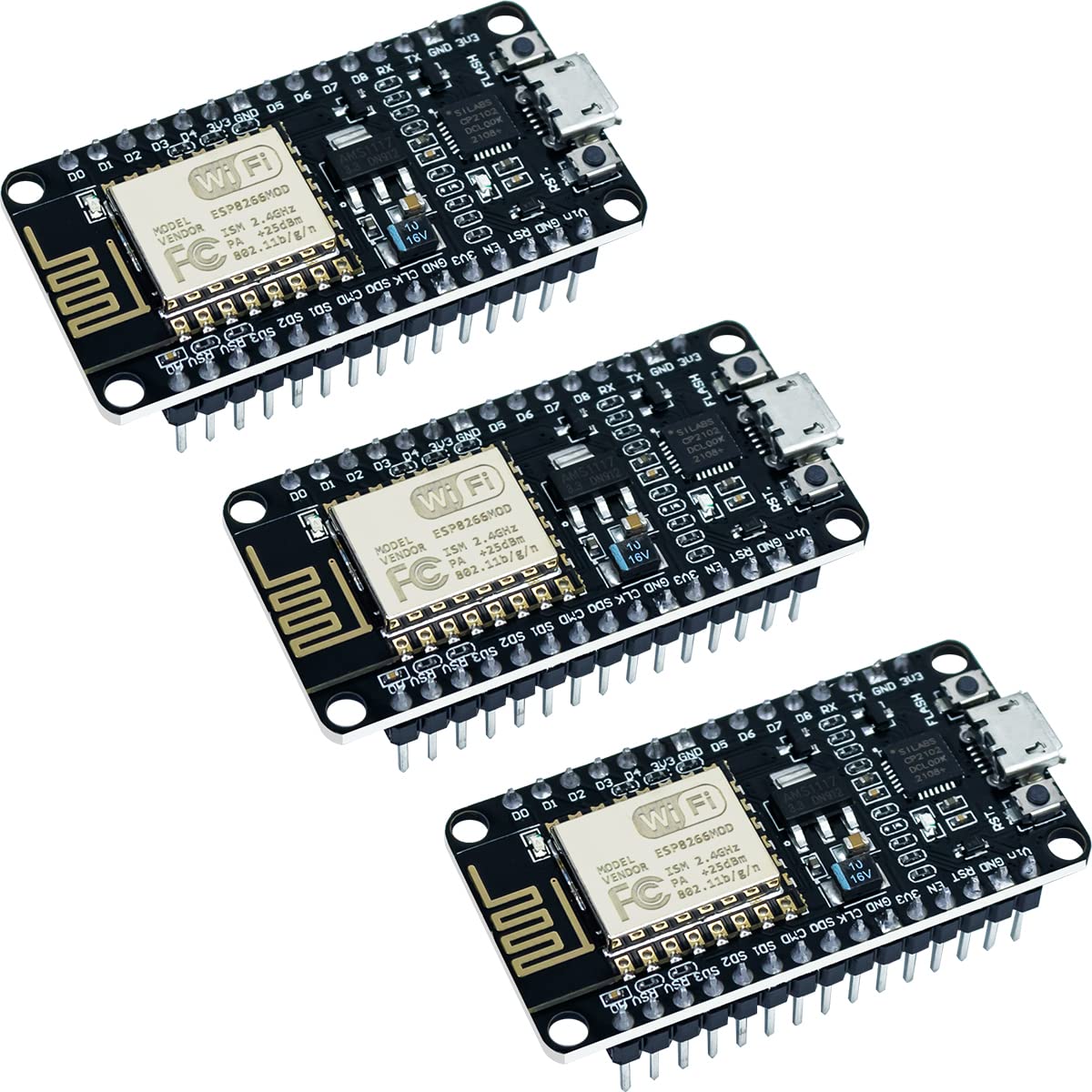 Mua 3Pcs ESP8266 ESP-12E CP2102 NodeMCU Lua Wireless Module Development Board for Arduino IDE ...