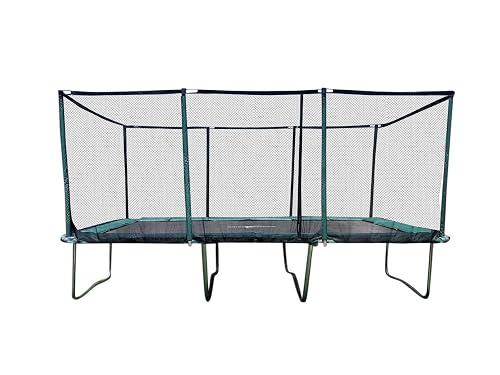 Happy Trampoline Pro Rectangle Trampoline 10x17 with Net Enclosure for ...