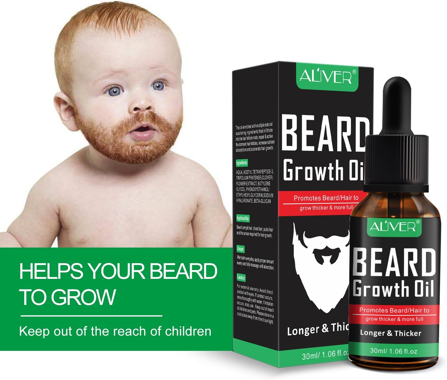 Beard Oil for Men – All Natural Beard Growth Oil for Mustache & Goatee ...