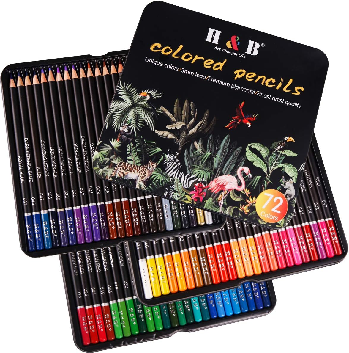 72 Colored Pencils Set Drawing Pencils Sketch Art Supplies Professional ...