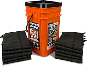 Quick Dam Grab & Go Flood Kit includes 10- 5-ft Flood Barriers in ...