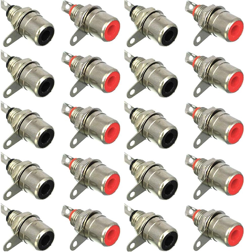 RUNCCI-YUN 20 pcs RCA Panel Mount Connectors ，RCA Phono Chassis Panel ...